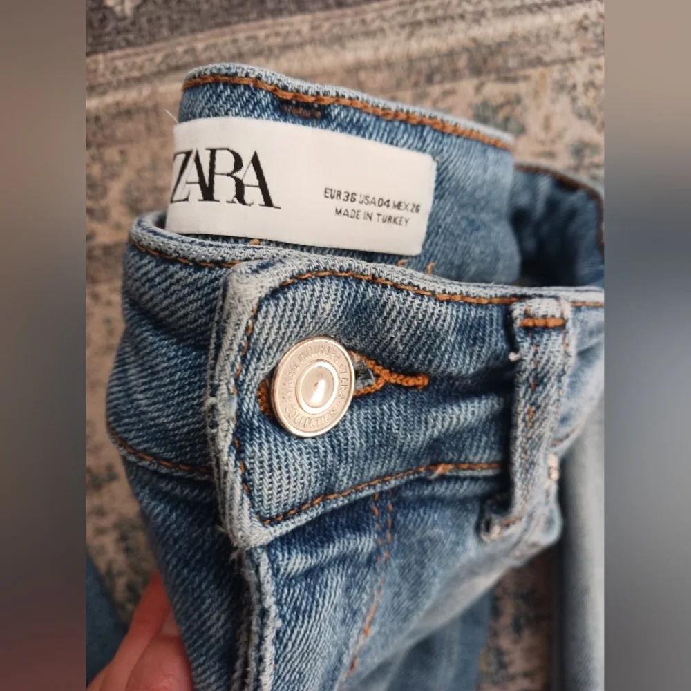 Zara | Jeans | Zara Light Blue Straight Leg Jeans | Poshmark